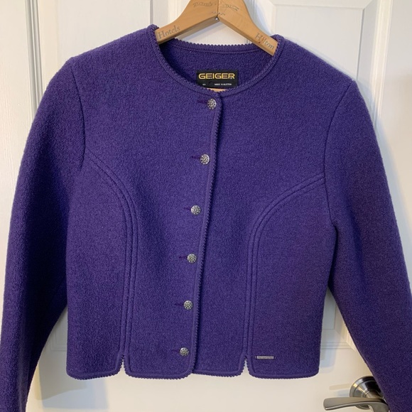 geiger | Jackets & Coats | Geiger Blue Wool Coateuc | Poshmark
